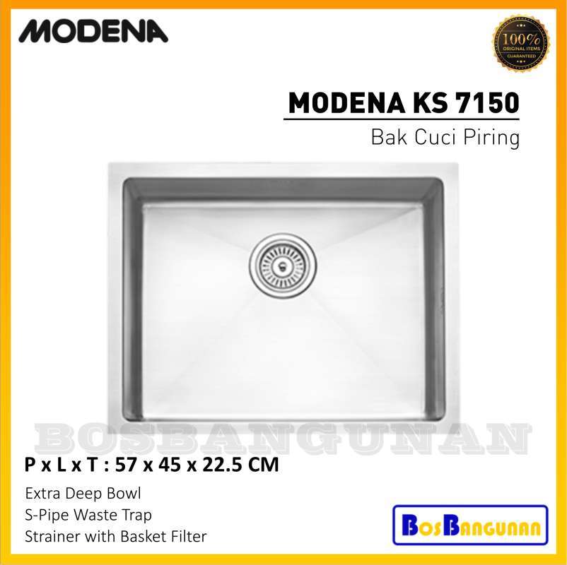 Jual Bak Cuci Piring Stainless MODENA KS7150 / Stainless Kitchen Sink ...