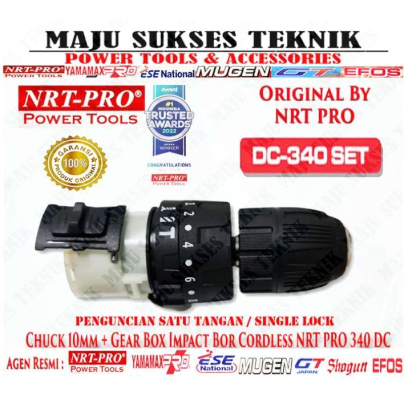 Promo Gear Box Set + Chuck 10mm Cordless impact drill NRT PRO 340 / DC ...