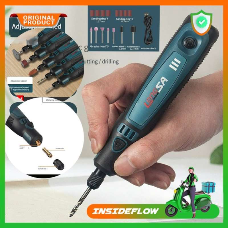 Promo Alat Bor Listrik Mini Usb Portable Polishing 3 Speed 15000 Rpm 3 ...