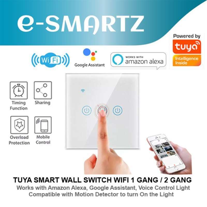 Promo SMART WALL SWITCH WIFI | SWITCH SAKLAR LAMPU WIFI by TUYA Diskon ...