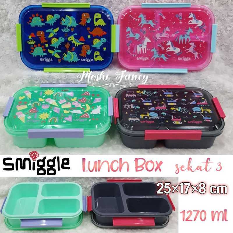 Jual Tempat Makan Smiggle Sekat / Lunch Box Smiggle Sekat Unicorn Dinosaurus mobil Mobil ...