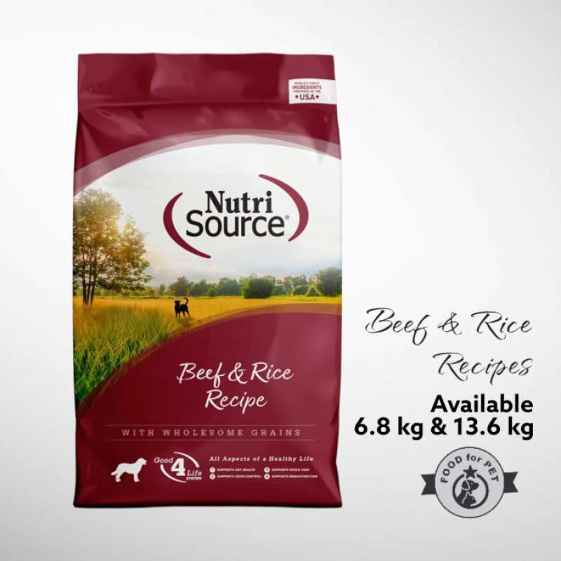 Promo 100% Produk Ori Nutri Source Beef & Rice Recipe For Dogs Diskon ...