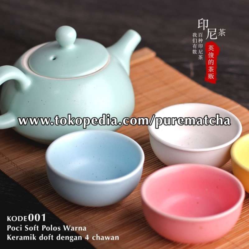 Promo Teapot Chinese Tea Set Warna Soft Salem Tea Cup Poci Teh Keramik ...
