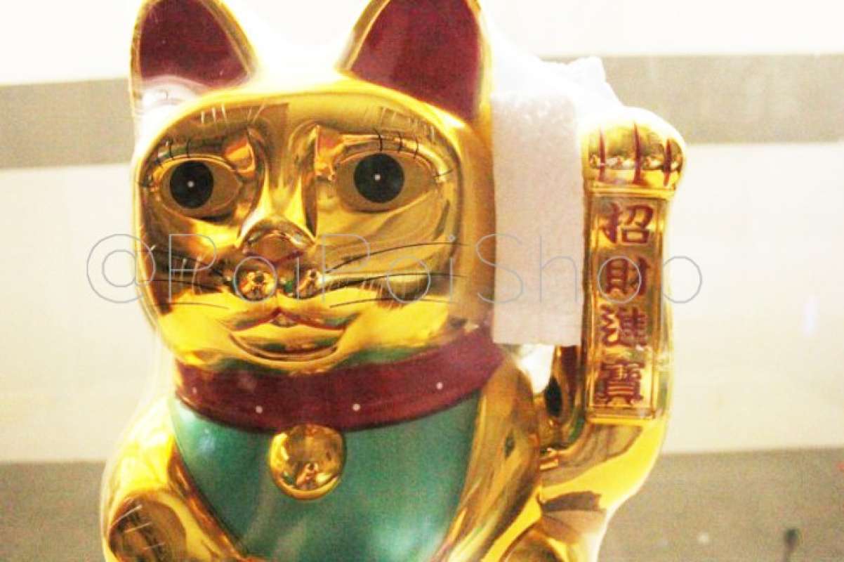 Promo Terbaik Patung Kucing Hoki Yuan Bao Super Besar 32Cm Super Jumbo ...