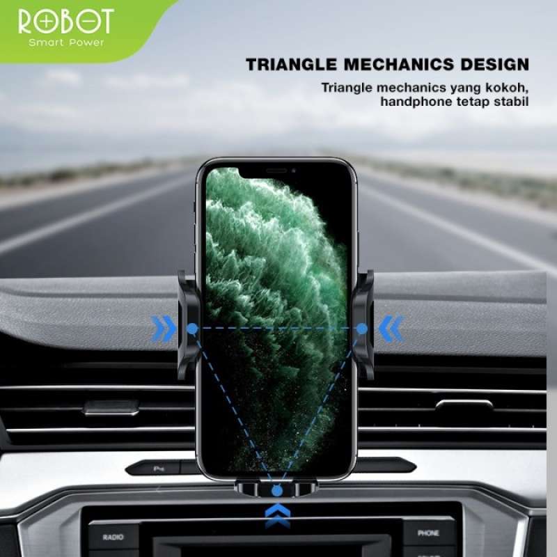 Promo CAR STENT HOLDER ROBOT RT-CH12 SUCTION CUP AUTOMATIC LOCK ROTASI ...