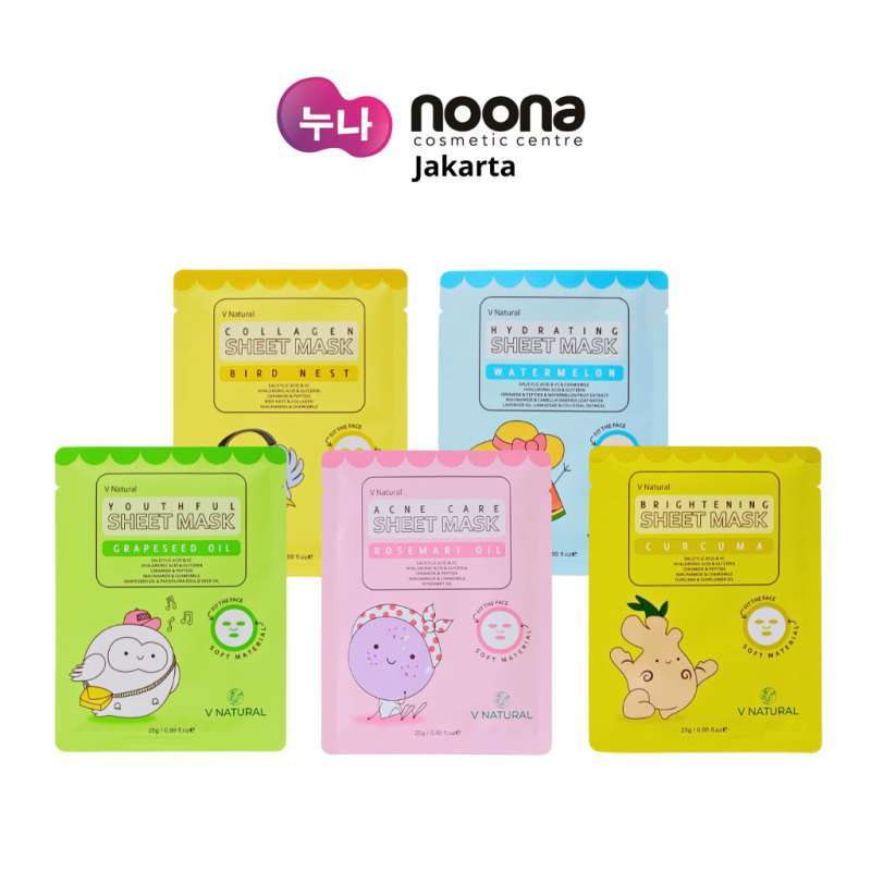 Jual V NATURAL SHEET MASK di Seller Noona Cosmetic Centre Jakarta ...