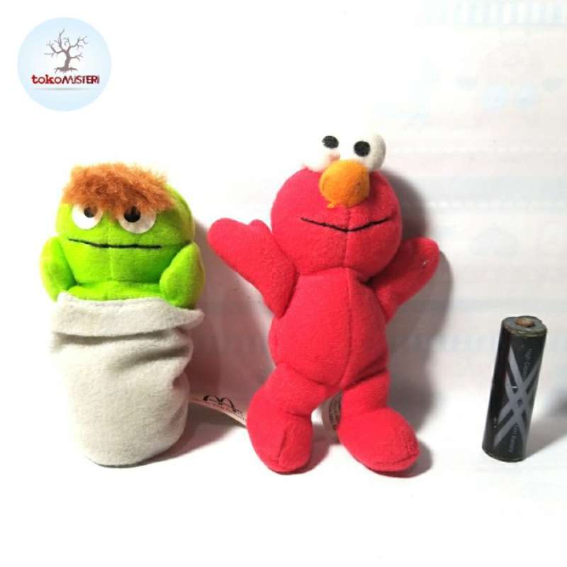 Jual Boneka Elmo Oscar Grouch Trash Can Mcd Muppet Sesame Street Doll ...