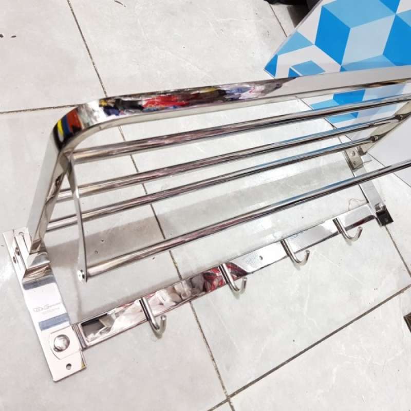 Promo Promo Rak Handuk 5 Baris Lipat Full Stainless Sus304 Diskon 23% ...