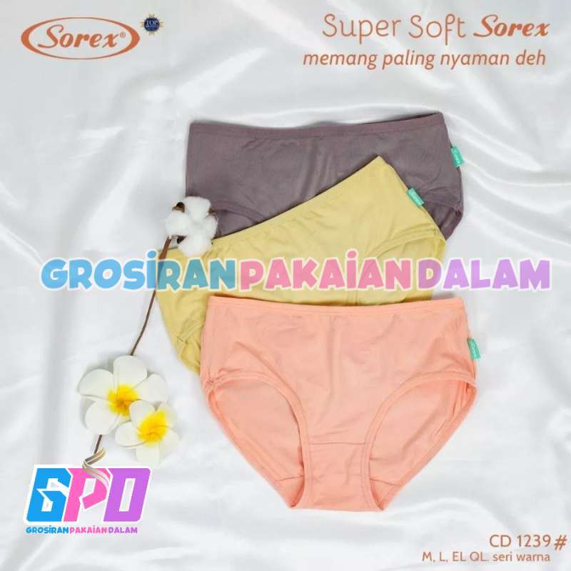 Jual SATUAN CELANA DALAM SOREX 1239 SUPER SOFT PREMIUM CUTTING MIDI CD Wanita Paling Dicari ...