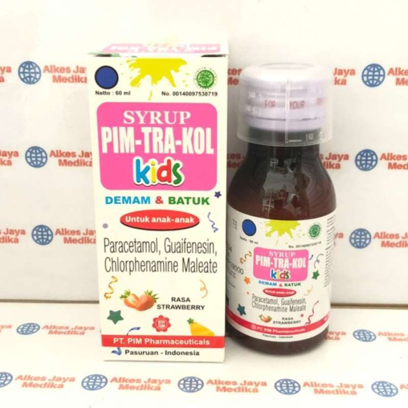Jual Pim Tra Kol Kids Sirup 60ml Rasa Strawberry - Obat Demam & Batuk ...