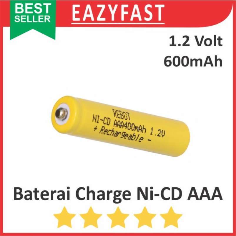 Jual Baterai Cas Charge AAA A3 Ni-Cd 1.2V Ni CD 1.2 V Volt Rechargeable ...
