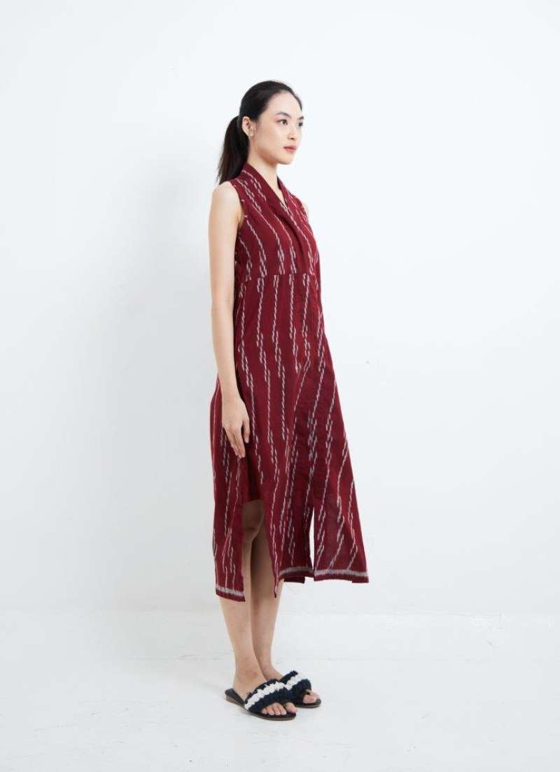 Jual Red Yimin Tenun Dress Di Seller Oemah Etnik Official Store ...