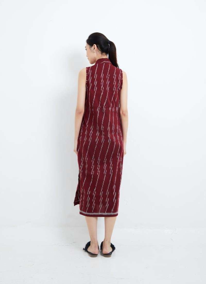 Jual Red Yimin Tenun Dress Di Seller Oemah Etnik Official Store ...