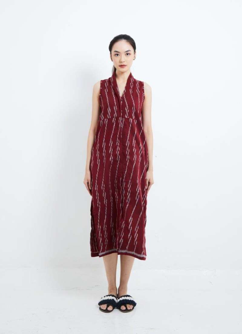 Jual Red Yimin Tenun Dress Di Seller Oemah Etnik Official Store ...