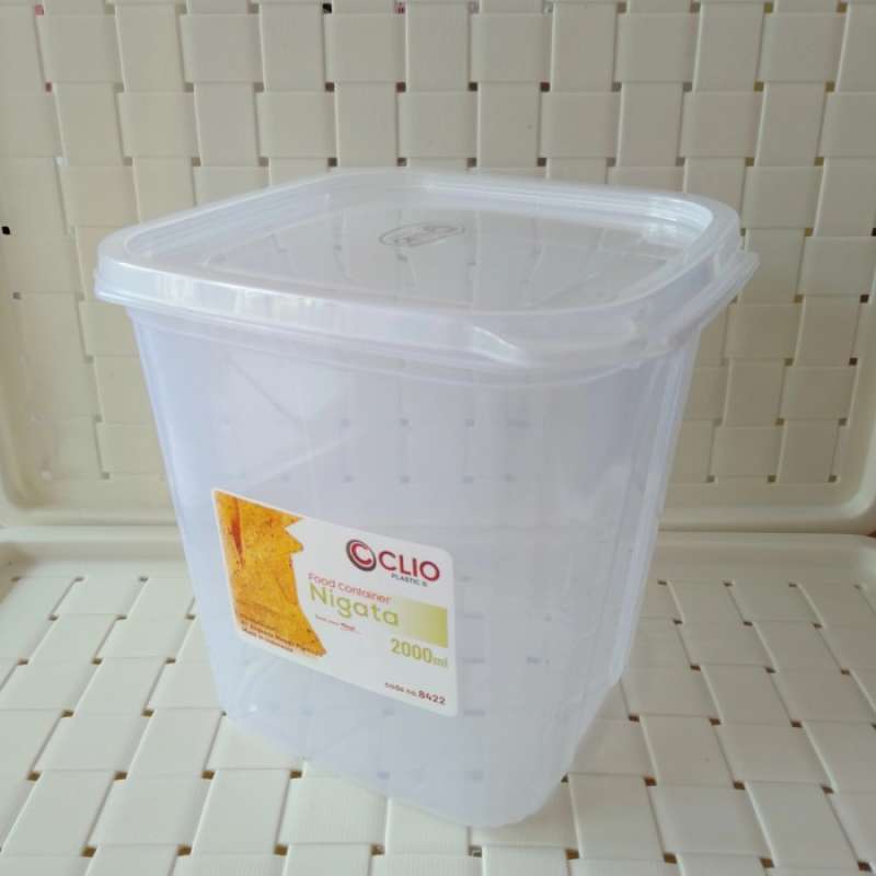 Jual Toples Plastik Food Container Nigata 2000ml box makanan sayur buah ...