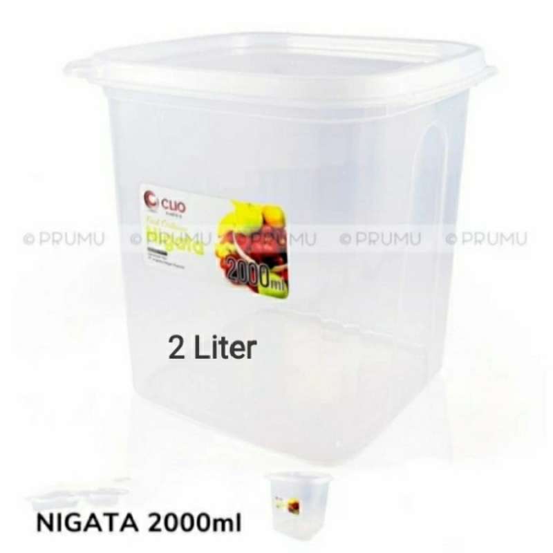 Jual Toples Plastik Food Container Nigata 2000ml box makanan sayur buah ...