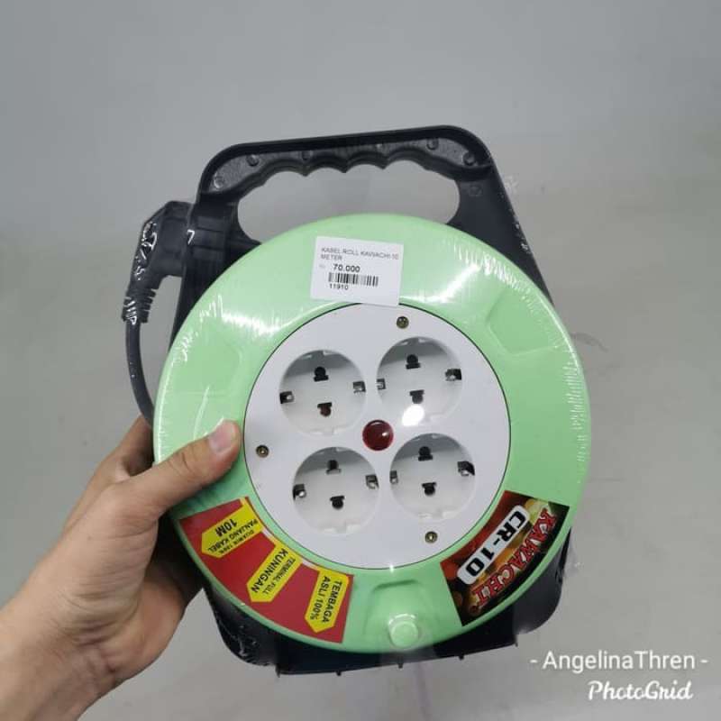 Promo SALE ROLLAN KABEL 4 LUBANG PANJANG 10METER / COLOKAN KABEL ROLL ...