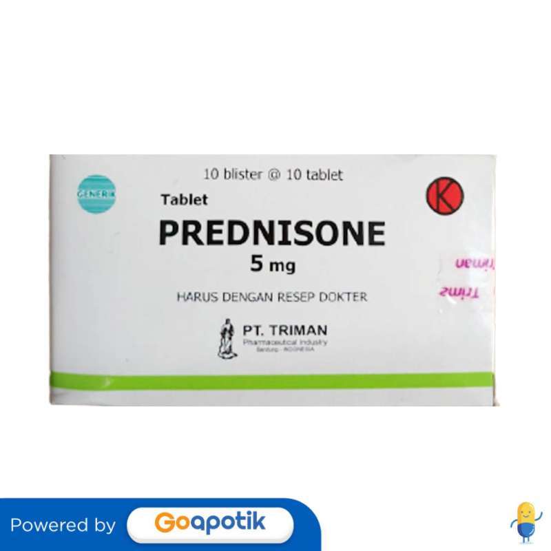 Jual PREDNISONE TRIMAN 5 MG BOX 100 TABLET di Seller Apotek Adiel - Curug, Kota Depok | Blibli