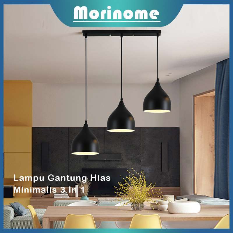 Promo Lampu Gantung Hias Minimalis Meja Makan Ruang Tamu Modern Tangga 3 In 1 MOOISHC Diskon 28% ...