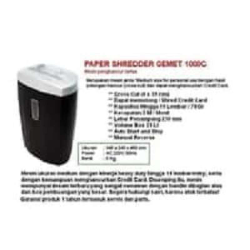 Promo New Gemet 1000C New Mesin Penghancur Kertas Paper Shredder Gemet ...