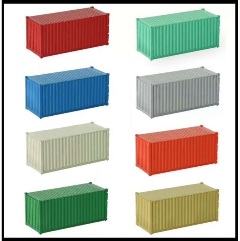 Promo HO SCALE 1:87 CONTAINER 20 FT WARNA POLOS TRUCK CONTAINER CARGO ...