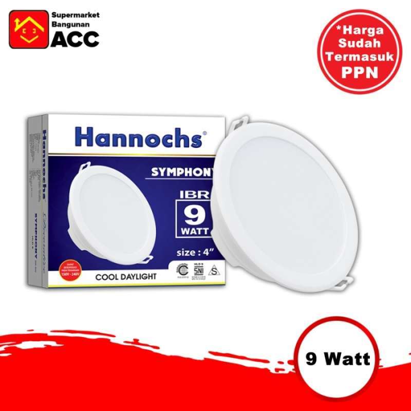 Jual Hannochs Lampu Downlight LED Symphony 9 Watt IBR Cahaya Putih di ...