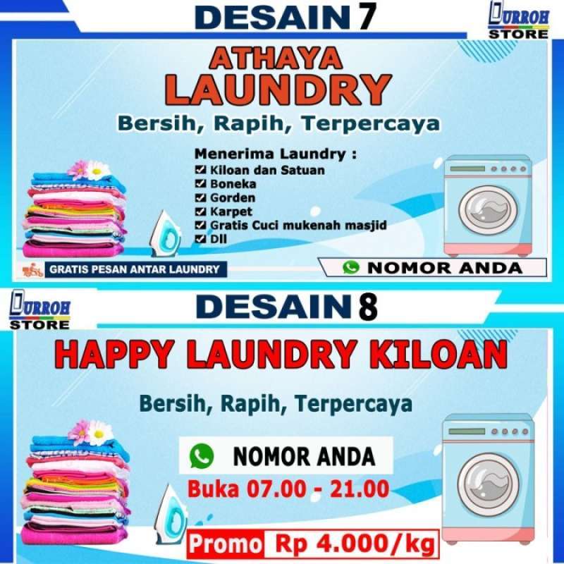 Jual Spanduk / Banner Laundry Cuci Baju Ukuran 200x100cm - 3x2 di ...