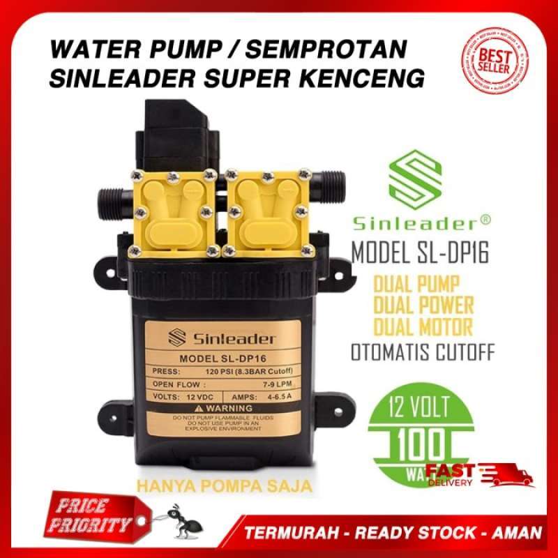Promo Pompa Dc 12v Double Pump Jet 130psi Sinleader Sl-dp16 Original Murah - Diskon 50% Di ...