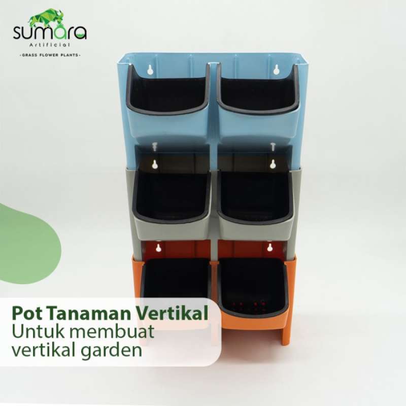 Jual Pot Tanaman Vertikal, Vertical / Vertikal Garden - Orange - Abu ...