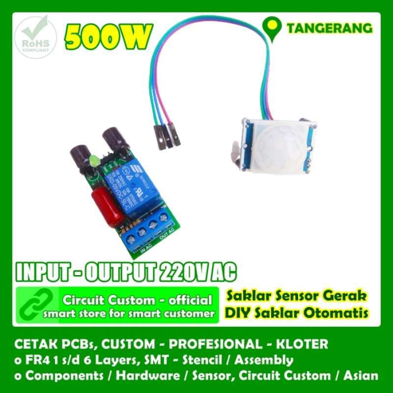 Promo SAKLAR SENSOR GERAK OTOMATIS AC 220V 500W SWITCH MOTION SENSOR ...