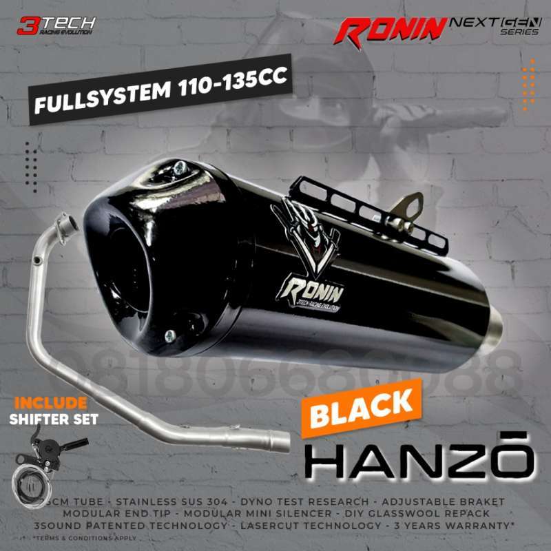 Jual Knalpot 3 Suara 3tech Ronin HANZO untuk Motor Matic 110cc - 125cc ...