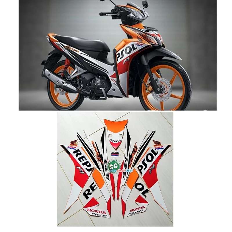 Promo Striping Honda Blade Repsol 2014-2015 - Stiker Lis Motor Model ...