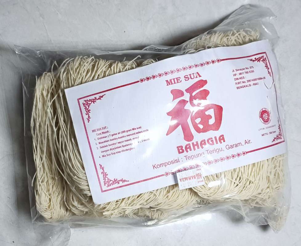 Jual Mie Sua Cap Bahagia Khas Bengkalis 500gr Di Seller Sjtstore ...
