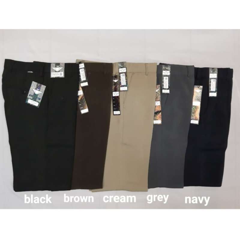 Promo Celana Bahan Kantor Formal Model Reguler Fit Pria/Cowok Lengkap Diskon 23% di Seller ...