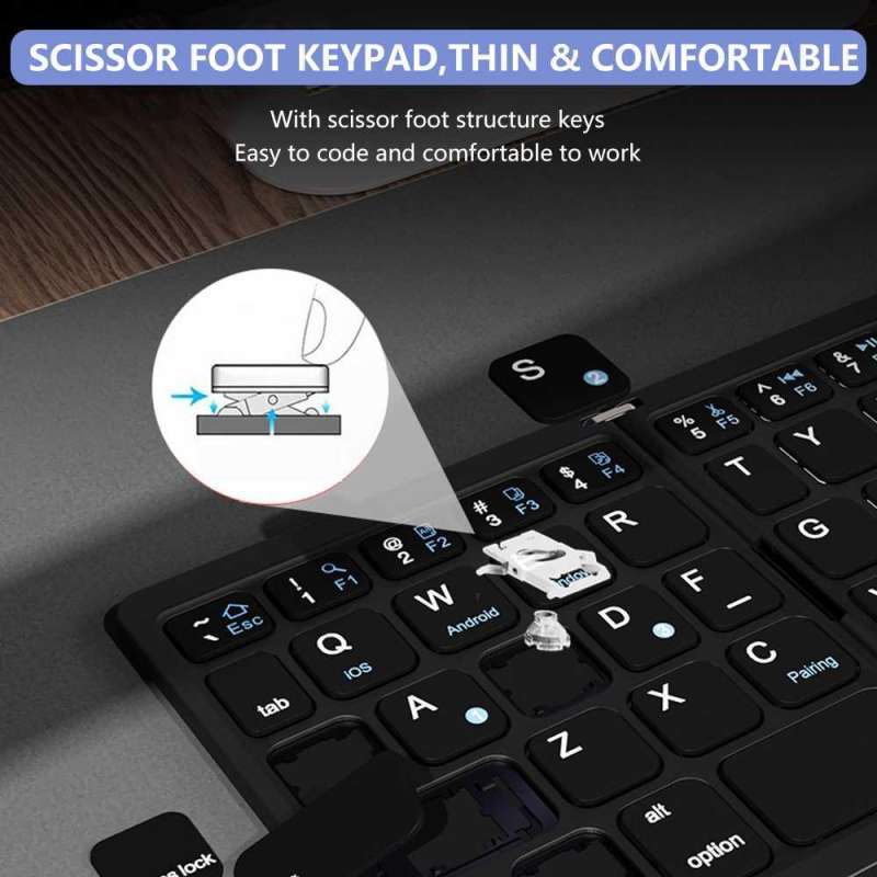 Jual URSICO Keyboard Wireless Bluetooth Foldable Rechargeable with ...