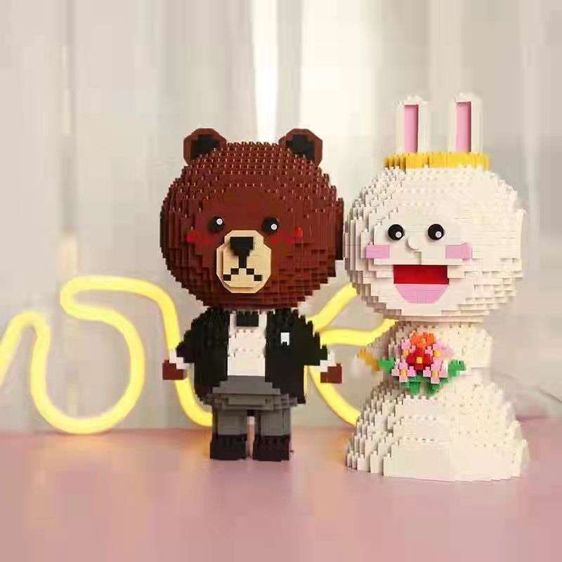 Promo SMY Nano Blocks LINE BROWN CONNIE WEDDING COUPLE Edition 3D Model ...