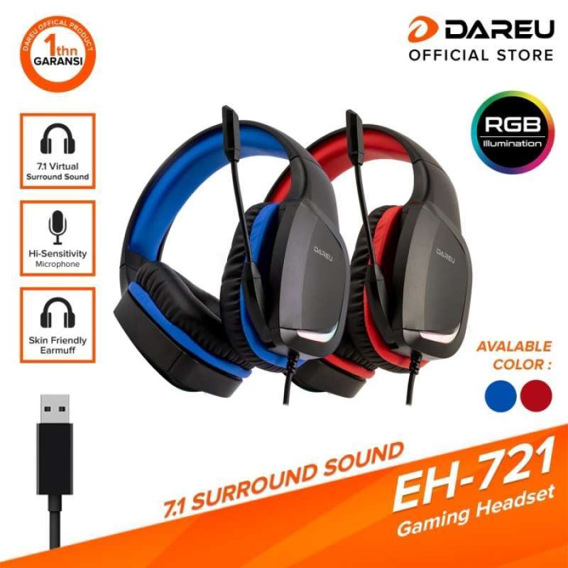 Promo DAREU EH-721 Gaming Headset 7.1 Surround Sound Diskon 9% di ...