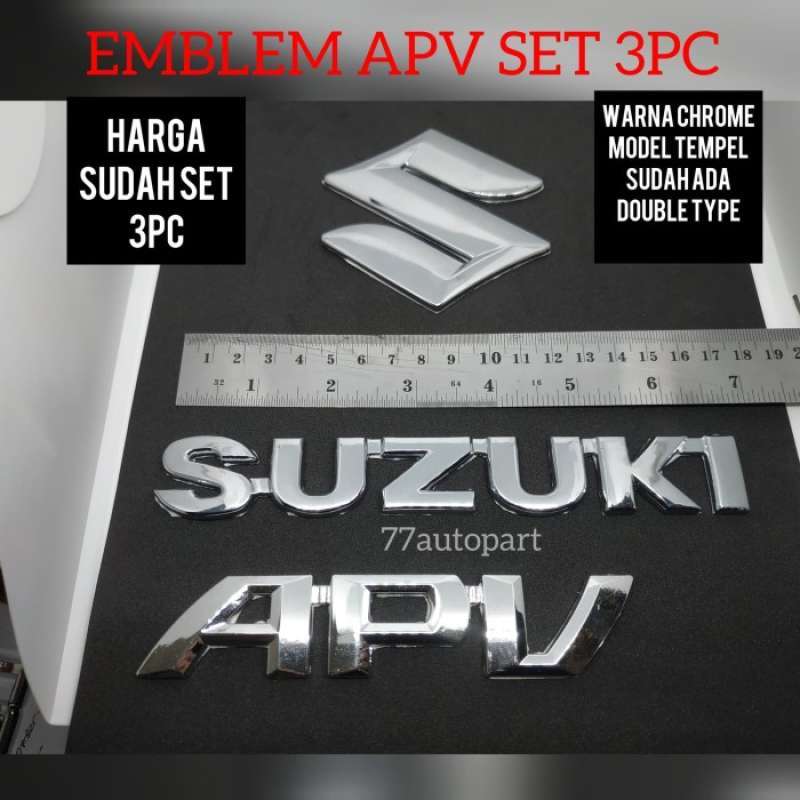 Promo Emblem Logo Suzuki Apv Set 3pc Diskon 9% Di Seller Nataka Store ...
