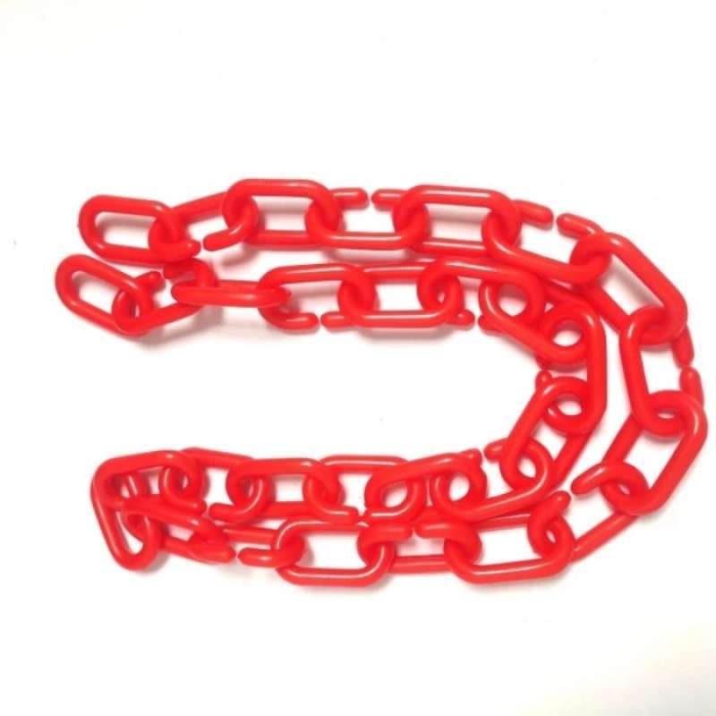 Jual Rantai Plastik 6mm 6 mm Gantungan Baju PVC Warna Cone Safety ...