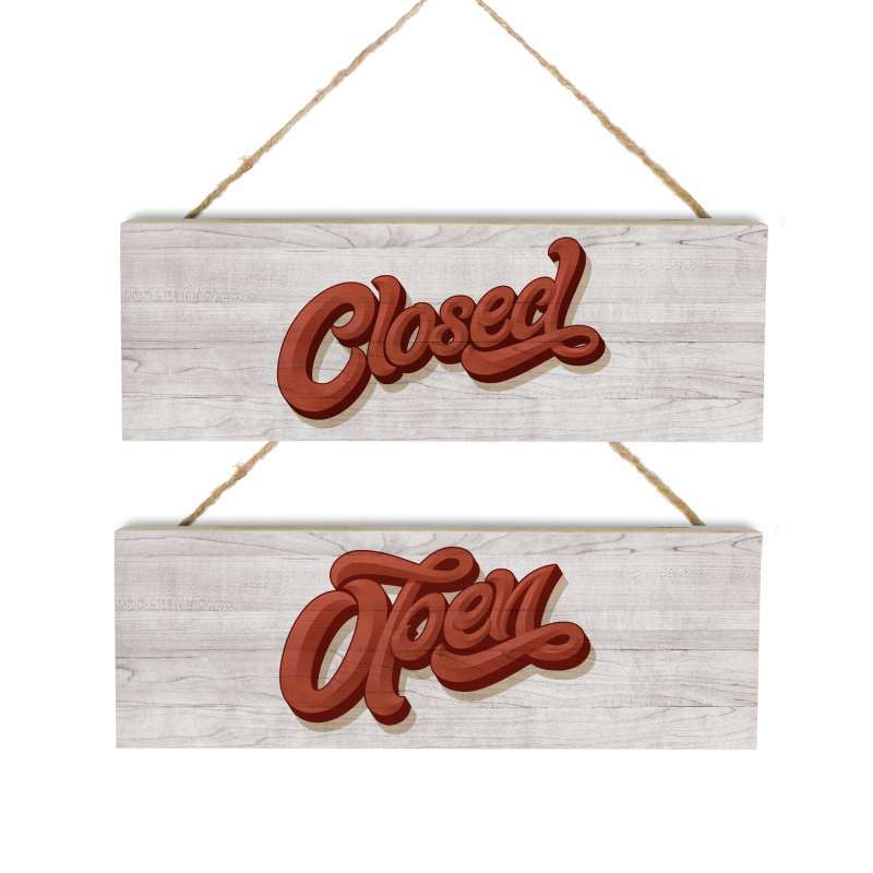 Jual Sign Board Open Close Bolak Balik Sb G Di Seller Kayugraphy