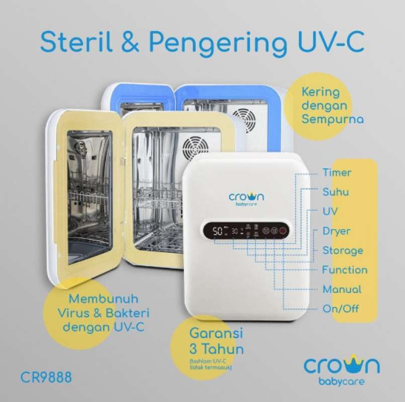 Promo Crown Cr9888 | Uv-c Sterilizer And Dryer Diskon 23% Di Seller ...