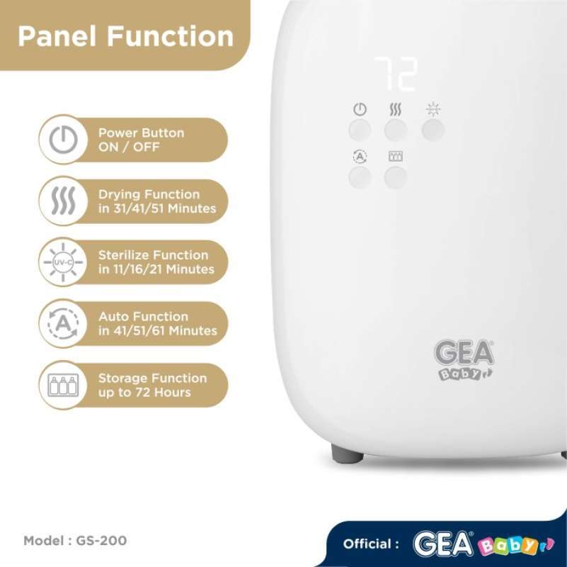 Promo GEA BABY GS-200 - smart led uv sterilizer & dryer / alat ...