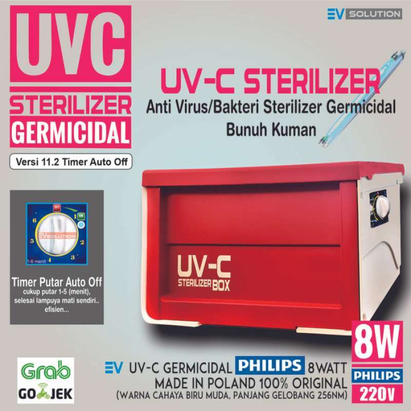 Promo UVC Sterilizer Box V11.1 / Timer Otomatis / Lampu UV-C / anti virus. - Tanaka 10W ...