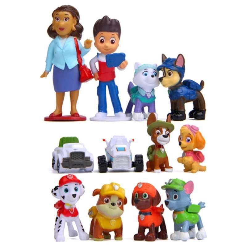Promo Edisi Ibu Guru - Figure Set Paw patrol Lengkap / Topper Paw ...