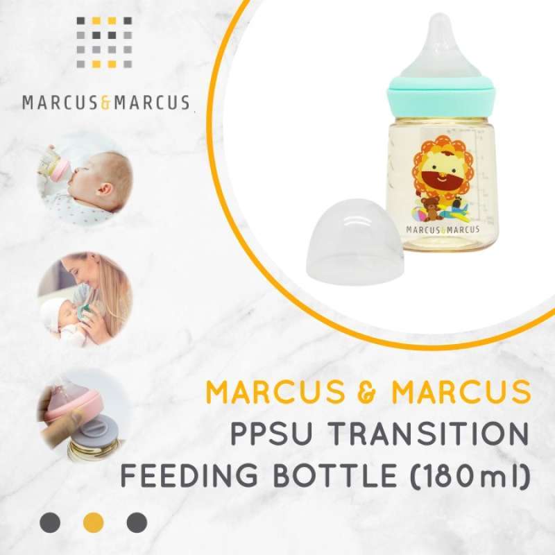 Promo M&M PPSU Transition Feeding Bottle (180ml) - Lion Blue Diskon 25% di Seller Luarbiasa Shop ...