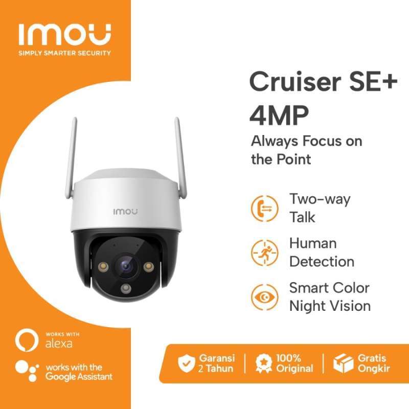 Promo Imou Cruiser Se+ 4mp 3.6mm Ipc-s41fep Wifi Outdoor Ip66 Smart ...