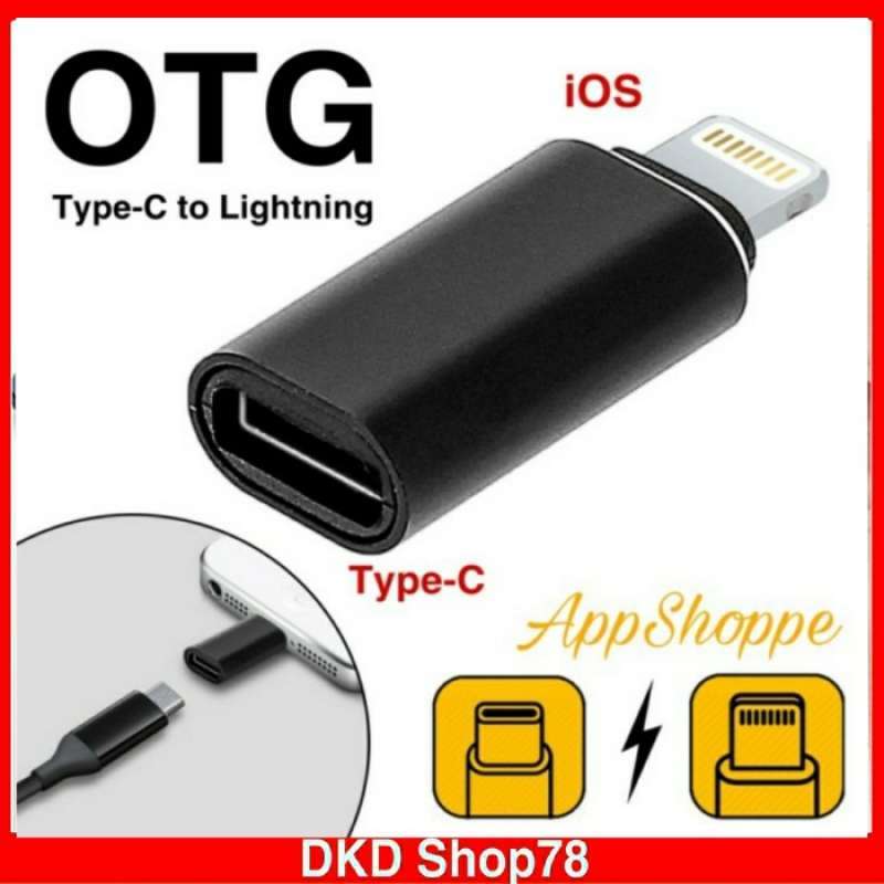 Promo OTG CONVERTOR TYPE-C TO LIGHTNING IOS USB ADAPTER CABLE CONNECTOR ...