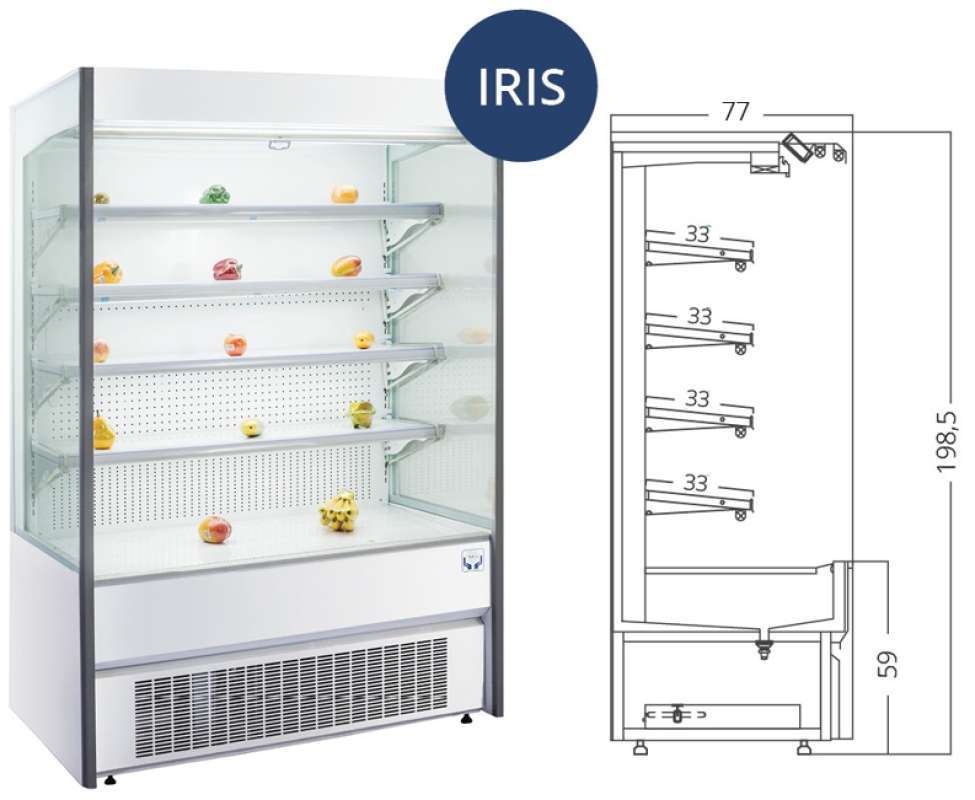 Jual Gea IRIS-250 Multideck Opened Chiller (Self Contained) / Chiller ...