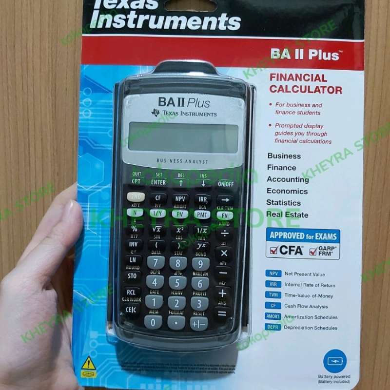 Jual Texas Instruments BA II Plus Financial Calculator Sekolah Kuliah ...