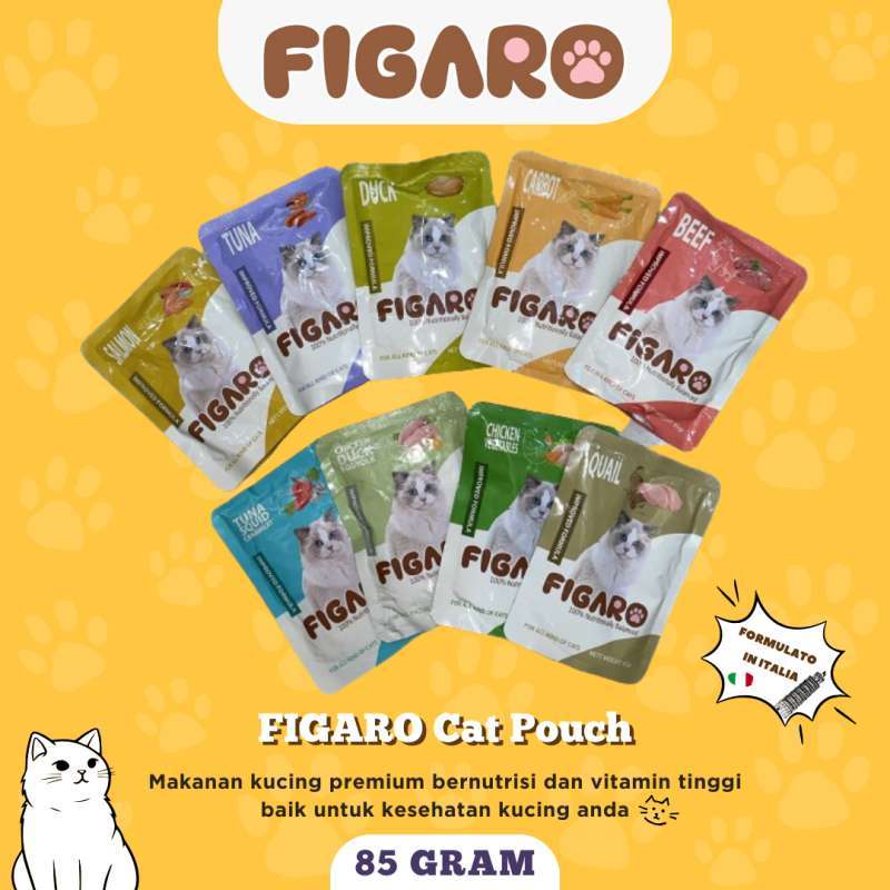 Promo FIGARO CAT POUCH 85 Gram Makanan Basah Kucing Adult Kitten Wet ...